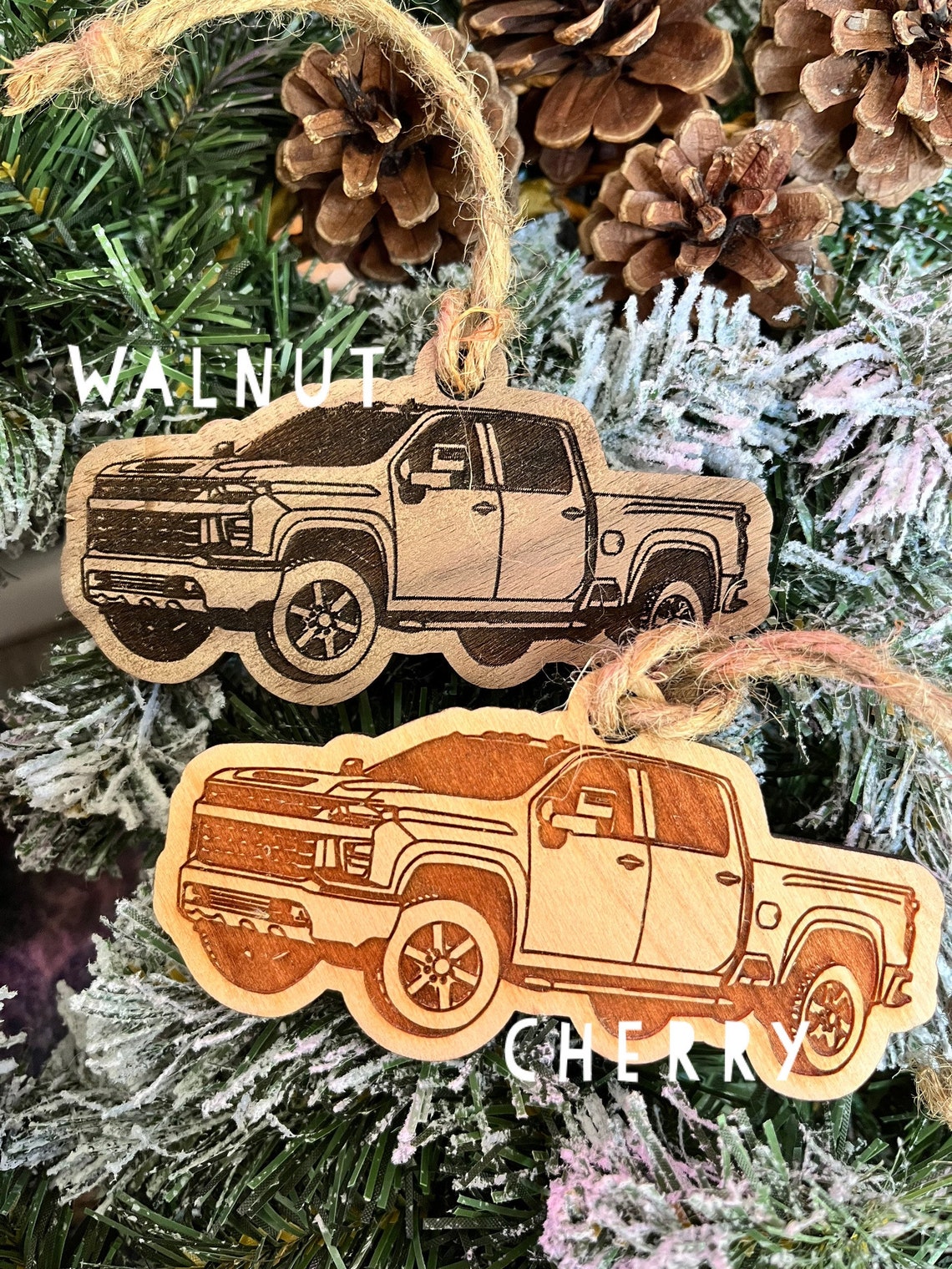 Personalized Chevy Silverado HD Inspired Ornament walnut or - Etsy