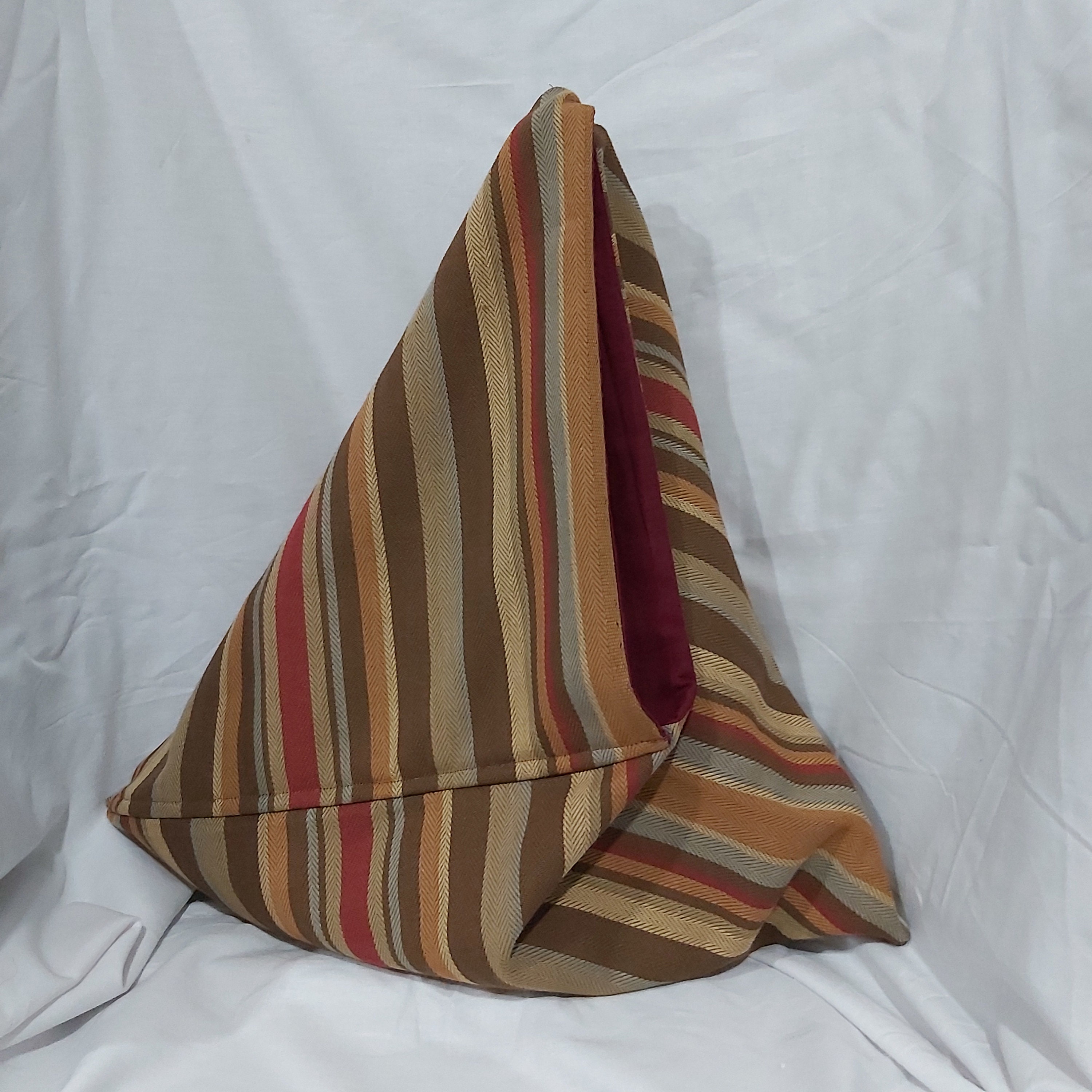 Stripes Japanese Triangle Origami Bag Bento Bag Japanese Origami Bag ...