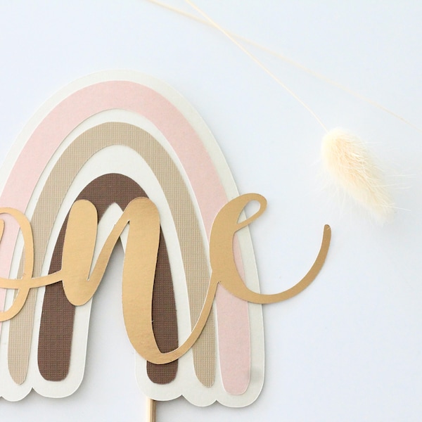 Boho Rainbow Cake Topper Svg - Etsy
