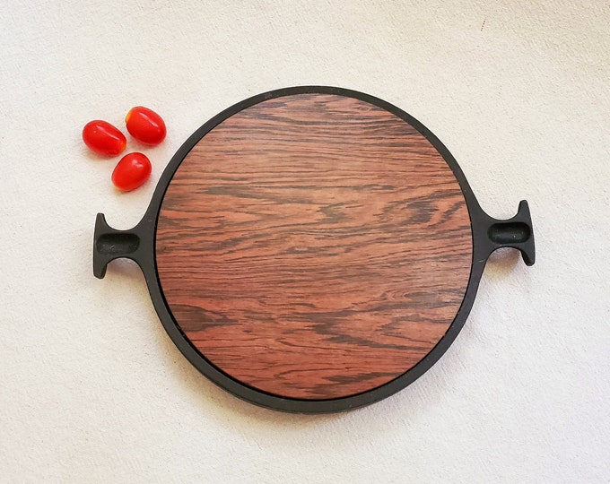 Enzo Mari Trivet for Le Creuset Cast Iron and Wood La Mama Line Vintage ...