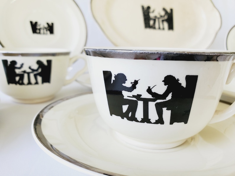 1930s Hall and Taylor Silhouette Dinnerware, Assorted Dishes - Etsy