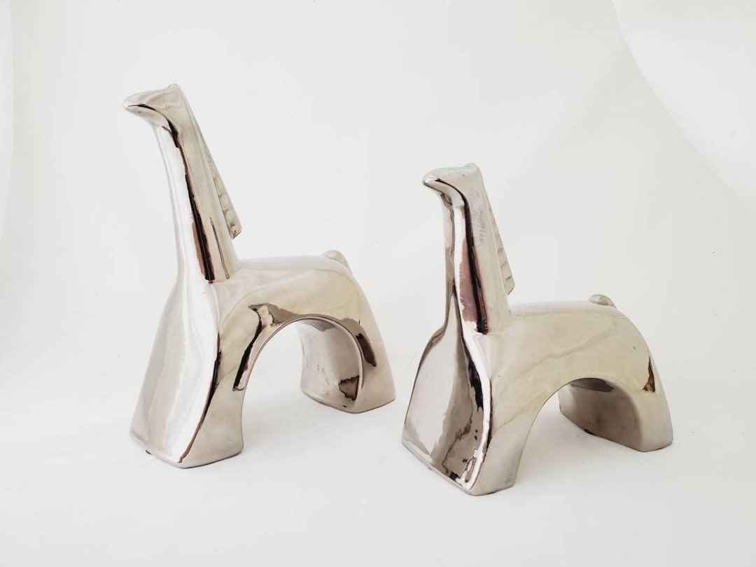 Jaru of California Silver Cubist Horses Mid Century Decor Jaru ...