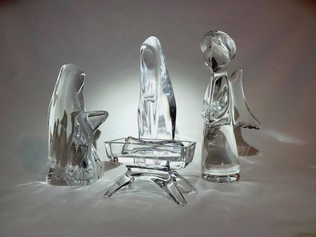 1990s Dansk Crystal Nativity Set Nativity Scene Modern - Etsy