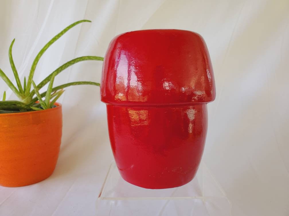 Red Kokeshi Garden Statue Japanese Female Figurine Altar Piece Zen ...