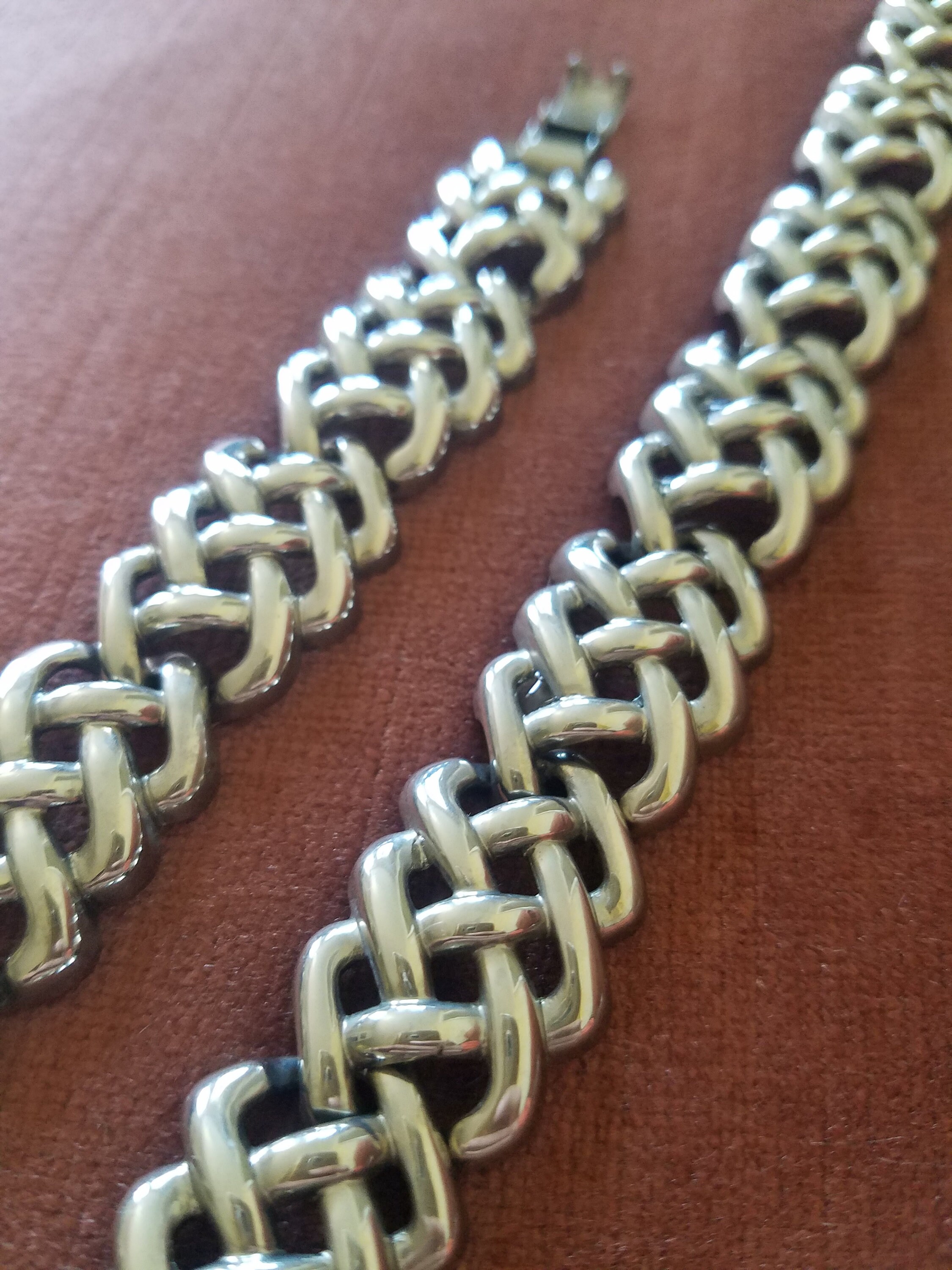 Silver CHUNKY Link Necklace Bracelet Duo Jewelry Set Chain | Etsy