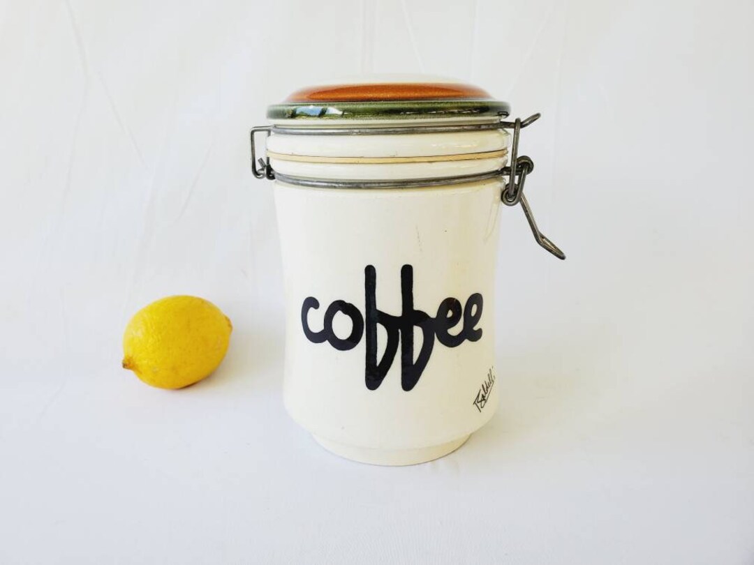 Baldelli Italian Coffee Canister Storage Container Vintage 1970s ...