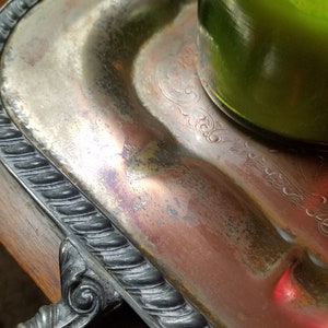 Faded Silver Copper Tray 1950s Keystoneware Serving Home Decor Barware ...