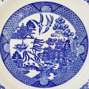 Blue Willow by Royal China Dinnerware Set Service for 4 Blue and White ...