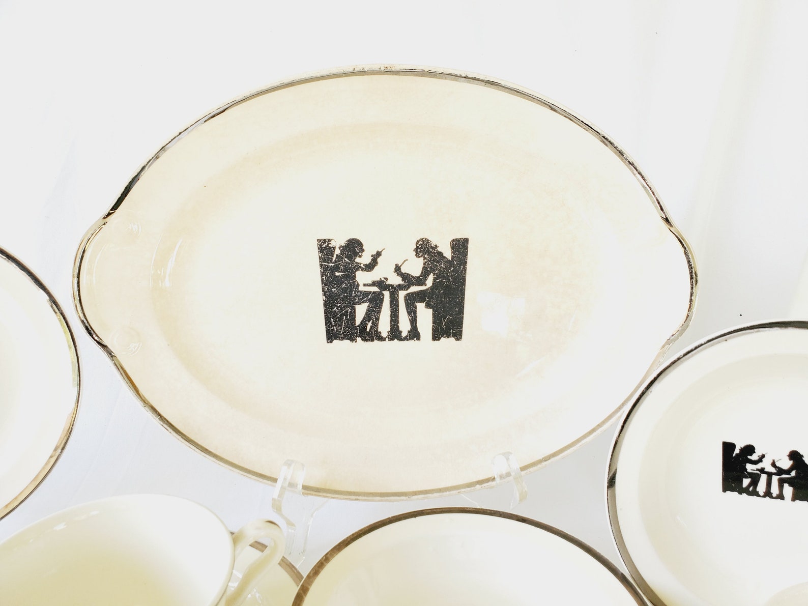 1930s Hall and Taylor Silhouette Dinnerware, Assorted Dishes - Etsy