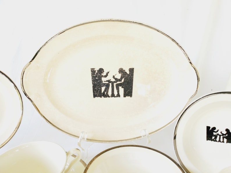 1930s Hall and Taylor Silhouette Dinnerware, Assorted Dishes - Etsy