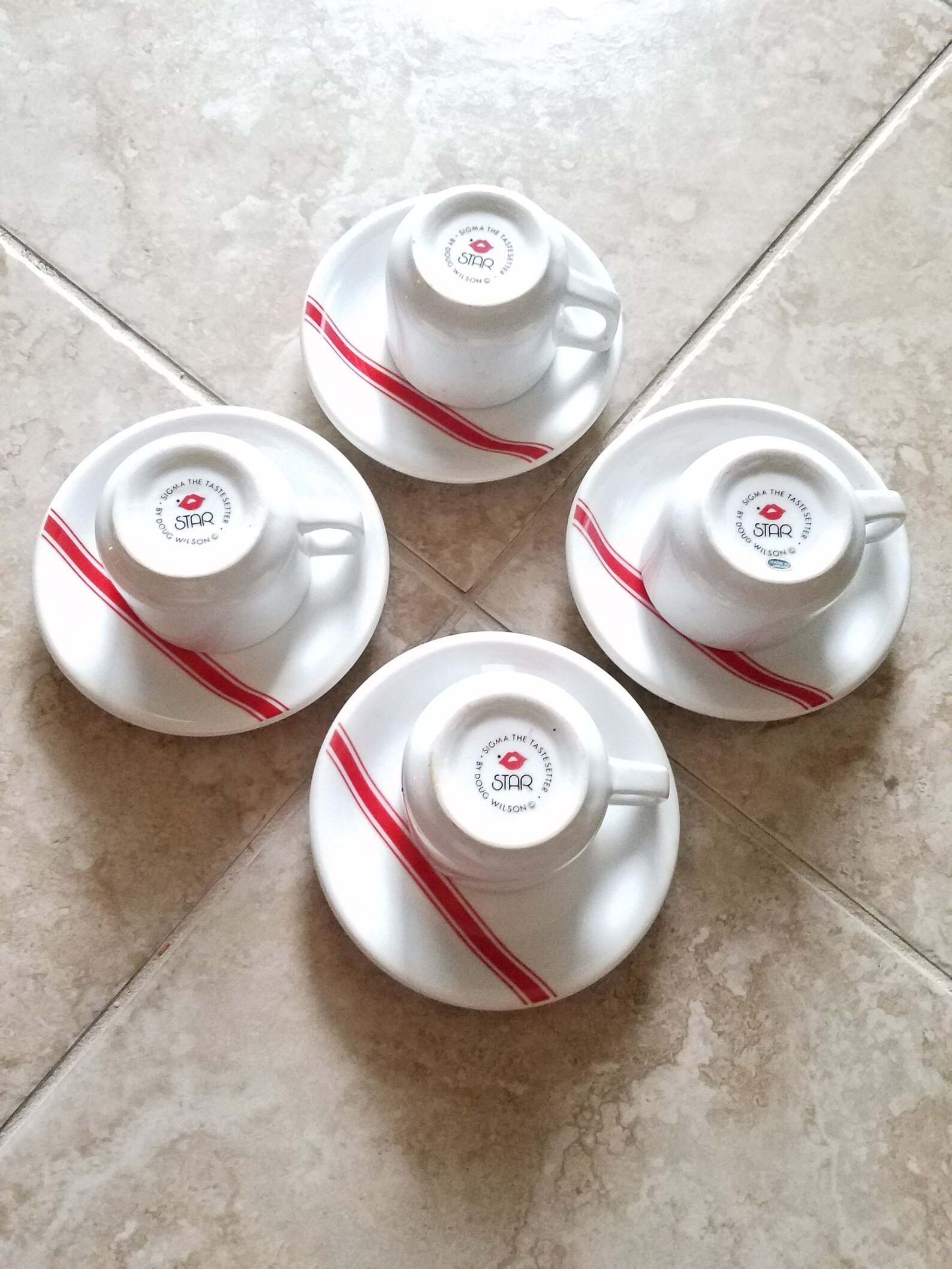 1970s Star by Sigma Cup and Saucer Set of Four Vintage Sigma | Etsy