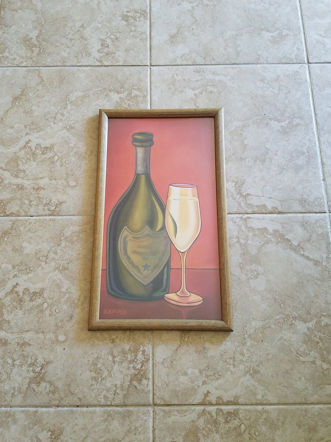 Framed Champagne Art Will Rafuse Artist Ready to Hang Fine Art Print ...