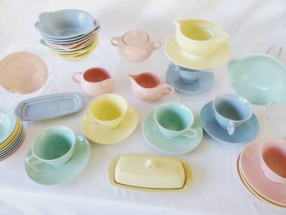 Luray Pastels Mid Century Dinnerware Choice Assorted Green - Etsy
