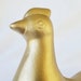 Golden Dove Statue Mid Century Bird Decor Long Tailed Crested - Etsy