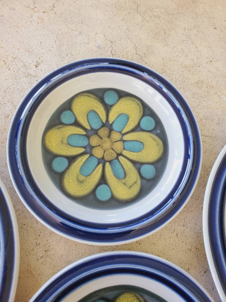 1960s Stoneware Dinner and Salad Plates 4 Pieces Set for 2 - Etsy