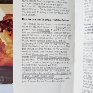 NEW Thomas Potato Baker Kartoffelfeuer Baker Clay Potato Fire Devil ...