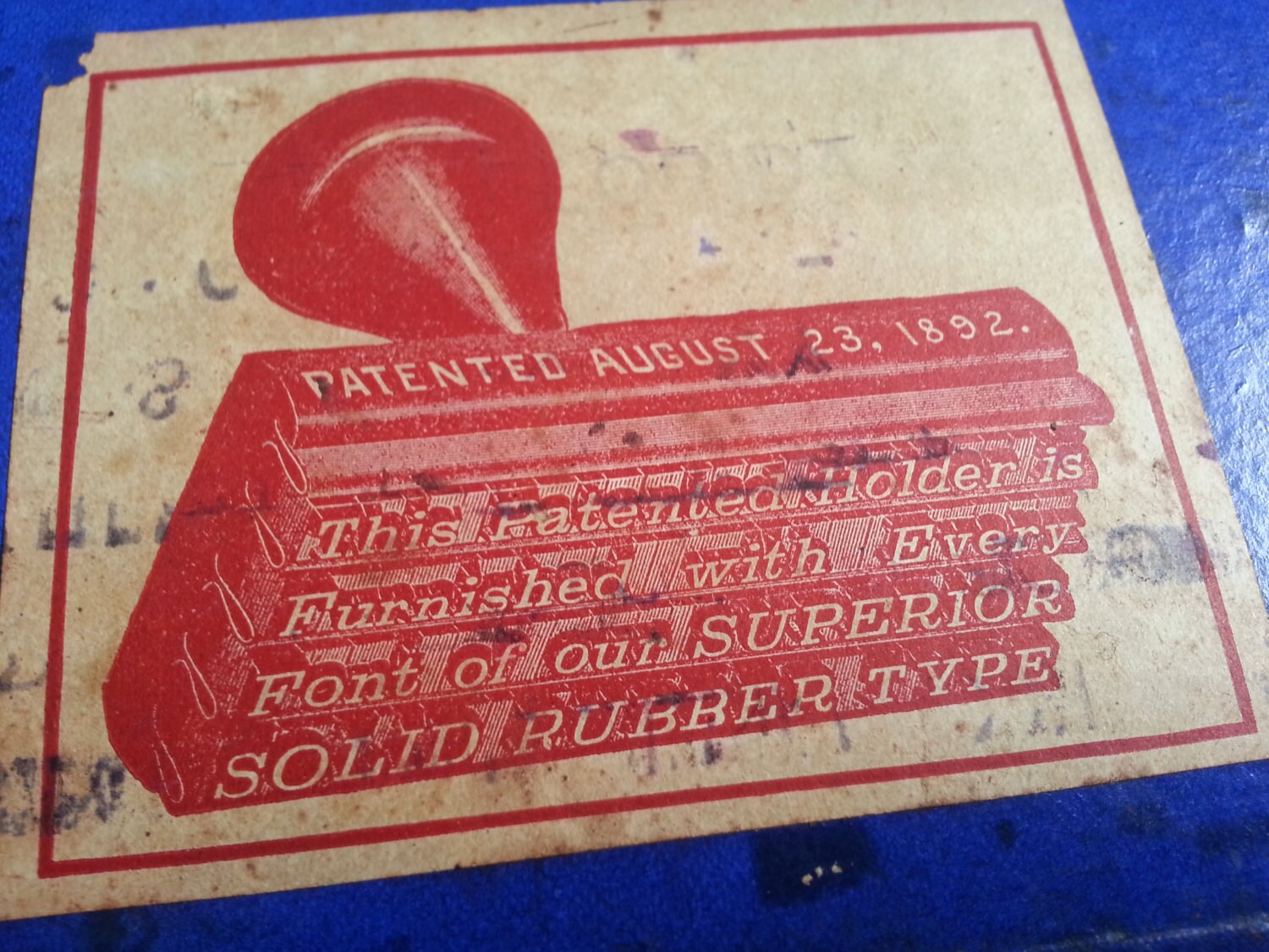 Complete Set Superior Solid Rubber Type Set Patented 1892 Box and ...