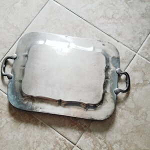 Faded Silver Copper Tray 1950s Keystoneware Serving Home Decor Barware ...