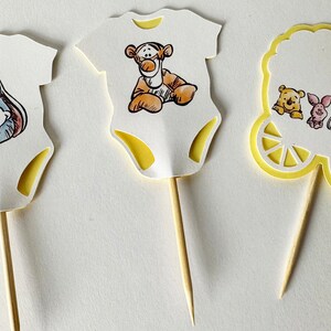 Winnie the Pooh Piglet Tigger Eeyore Baby Diaper Onesie Stroller Yellow ...