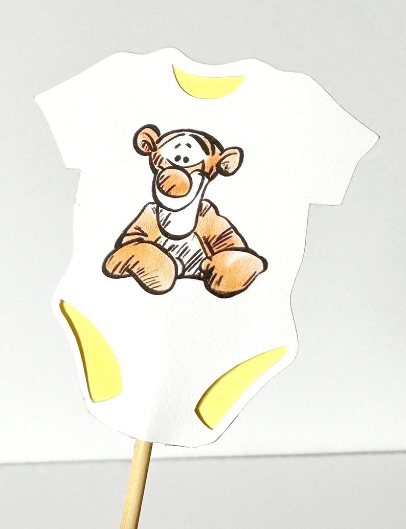 Winnie the Pooh Piglet Tigger Eeyore Baby Diaper Onesie Stroller Yellow ...