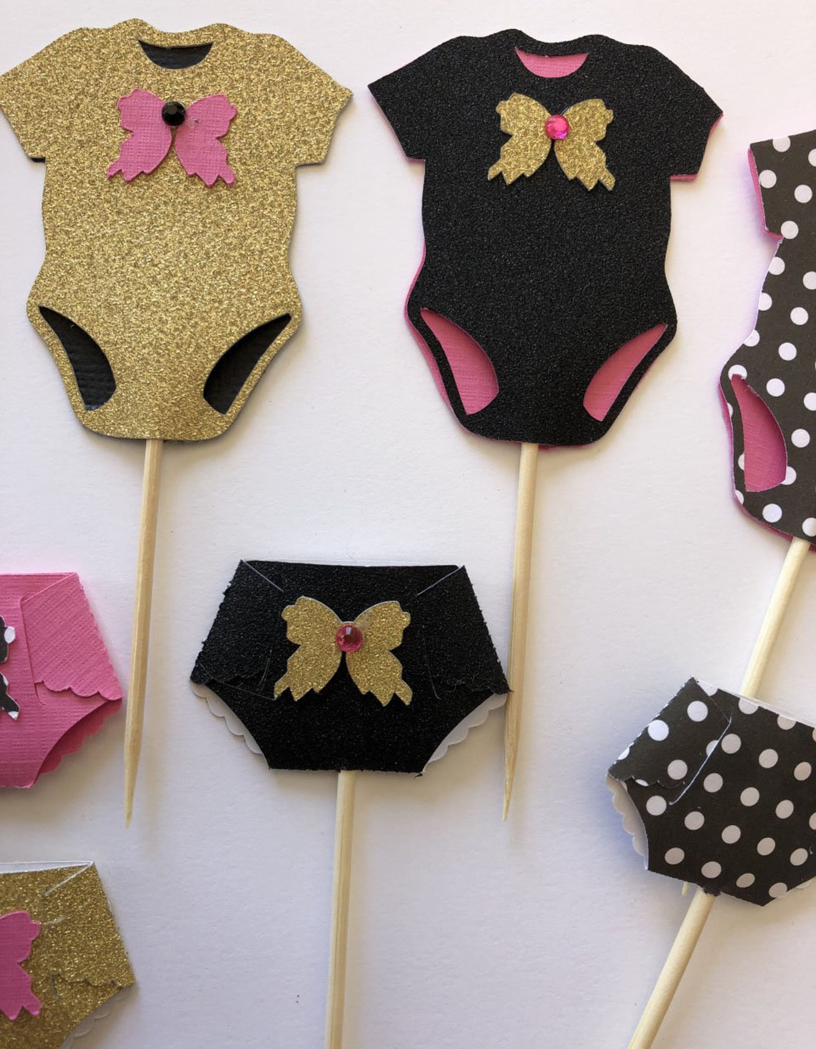 Baby Diaper Onesie Cupcake Topper Cake Topper Baby Shower - Etsy