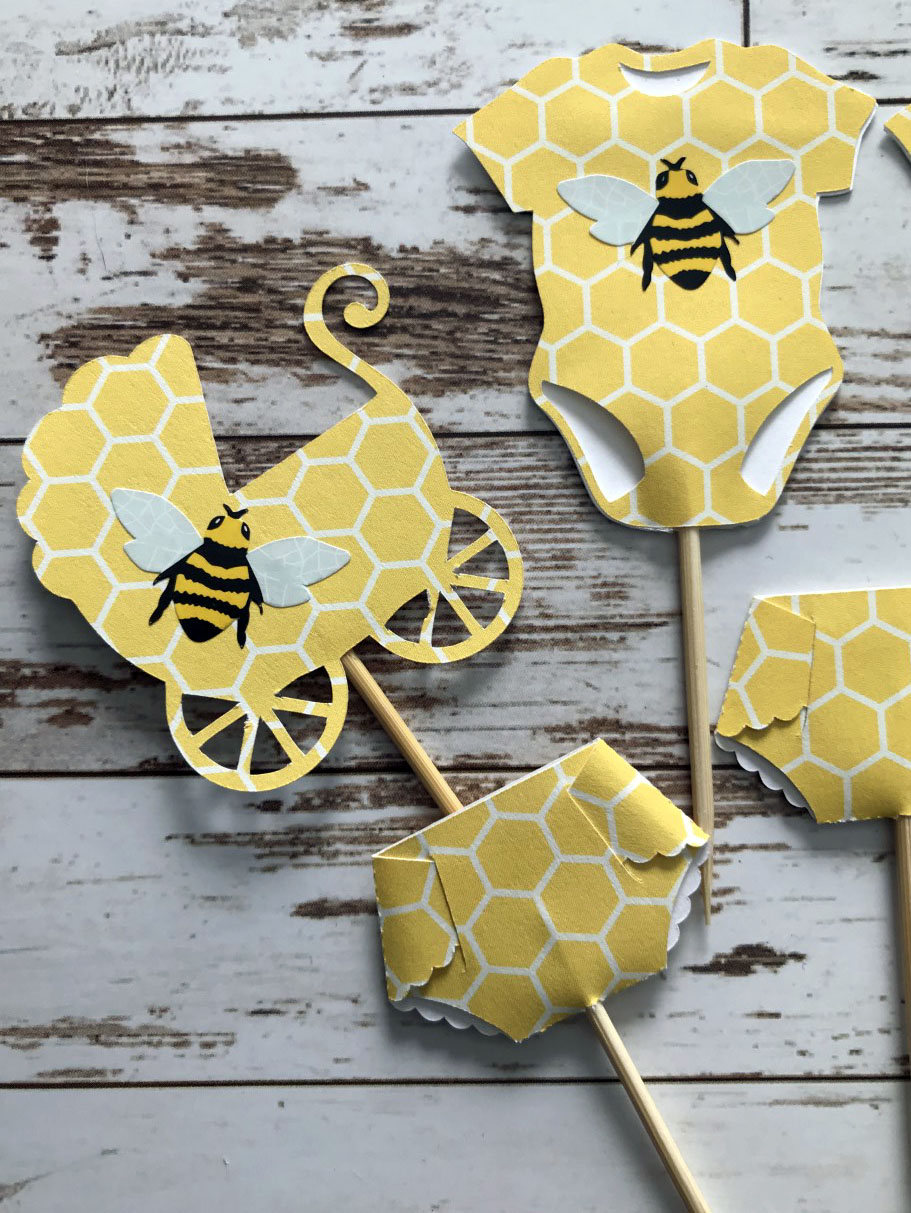 Baby Diaper Onesie Carriage Stroller Buggy Cupcake Topper - Etsy