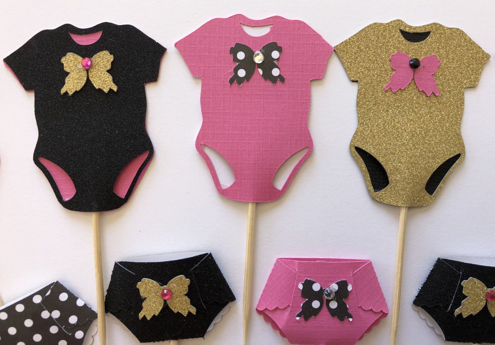 Baby Diaper Onesie Cupcake Topper Cake Topper Baby Shower - Etsy