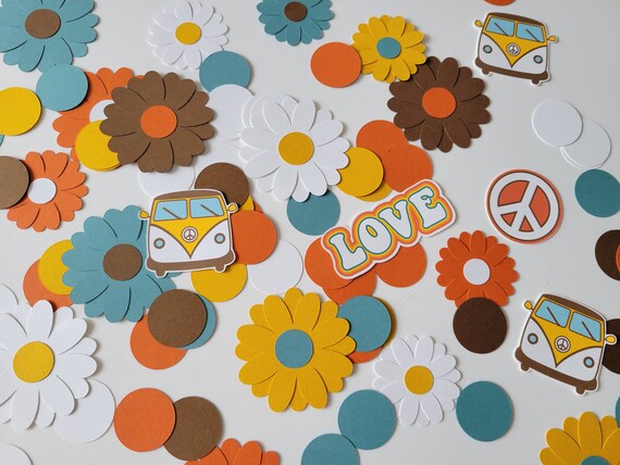 Retro Hippie Groovy Daisy Daisies Peace Love Flower Van - Etsy