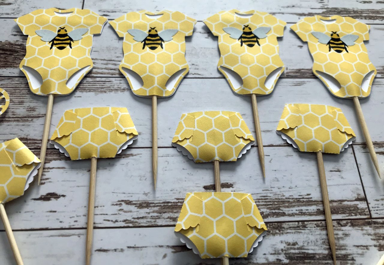 Baby Diaper Onesie Carriage Stroller Buggy Cupcake Topper - Etsy