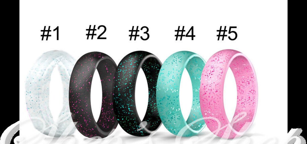 Silicone Ring. Silicone Wedding Bands. Rubber Rings. Glitter - Etsy
