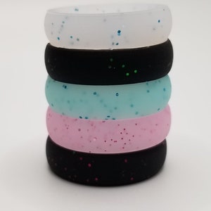 Silicone Ring. Silicone Wedding Bands. Rubber Rings. Glitter - Etsy