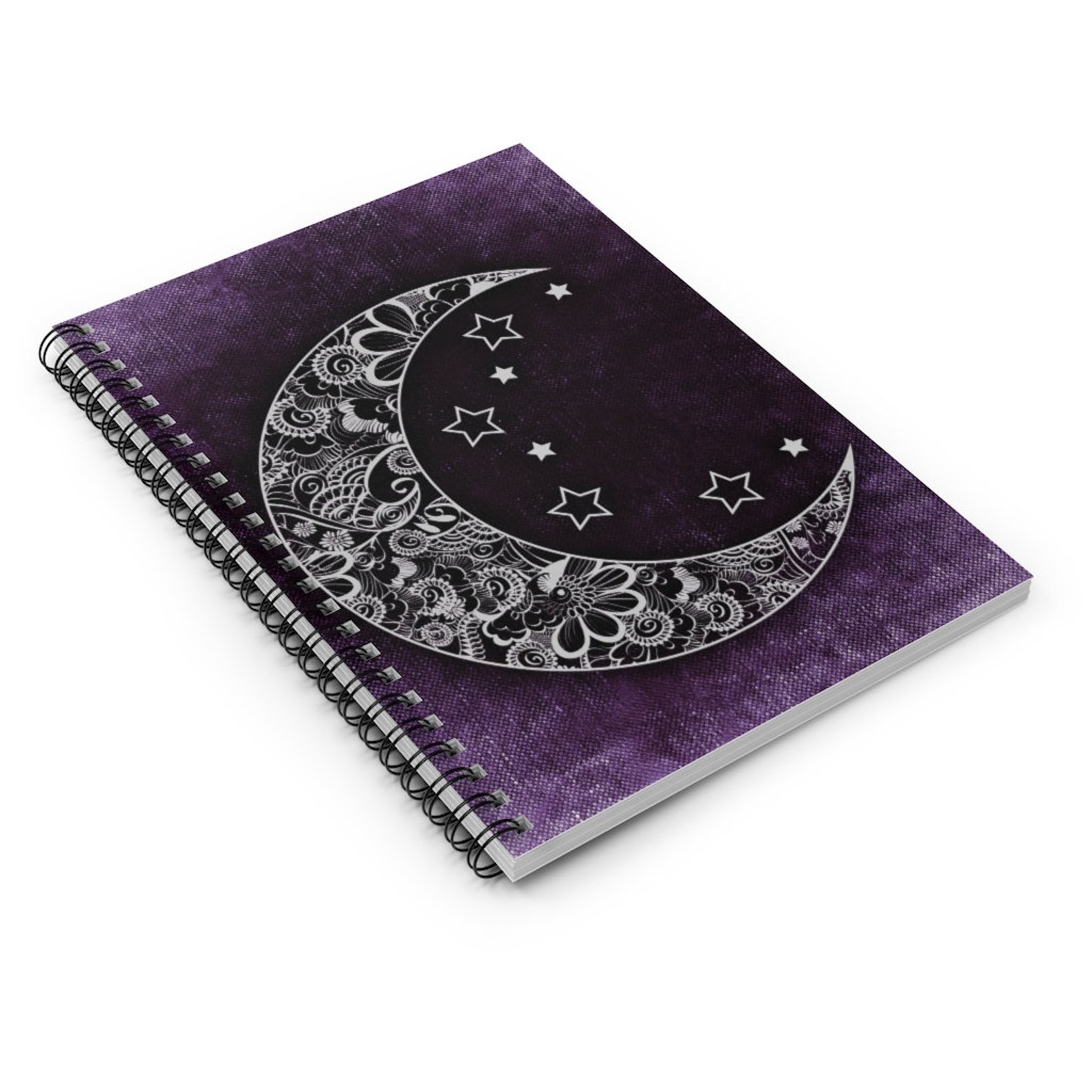 Moon and Stars Spiral Notebook Moon Journal Diary. 6 X - Etsy
