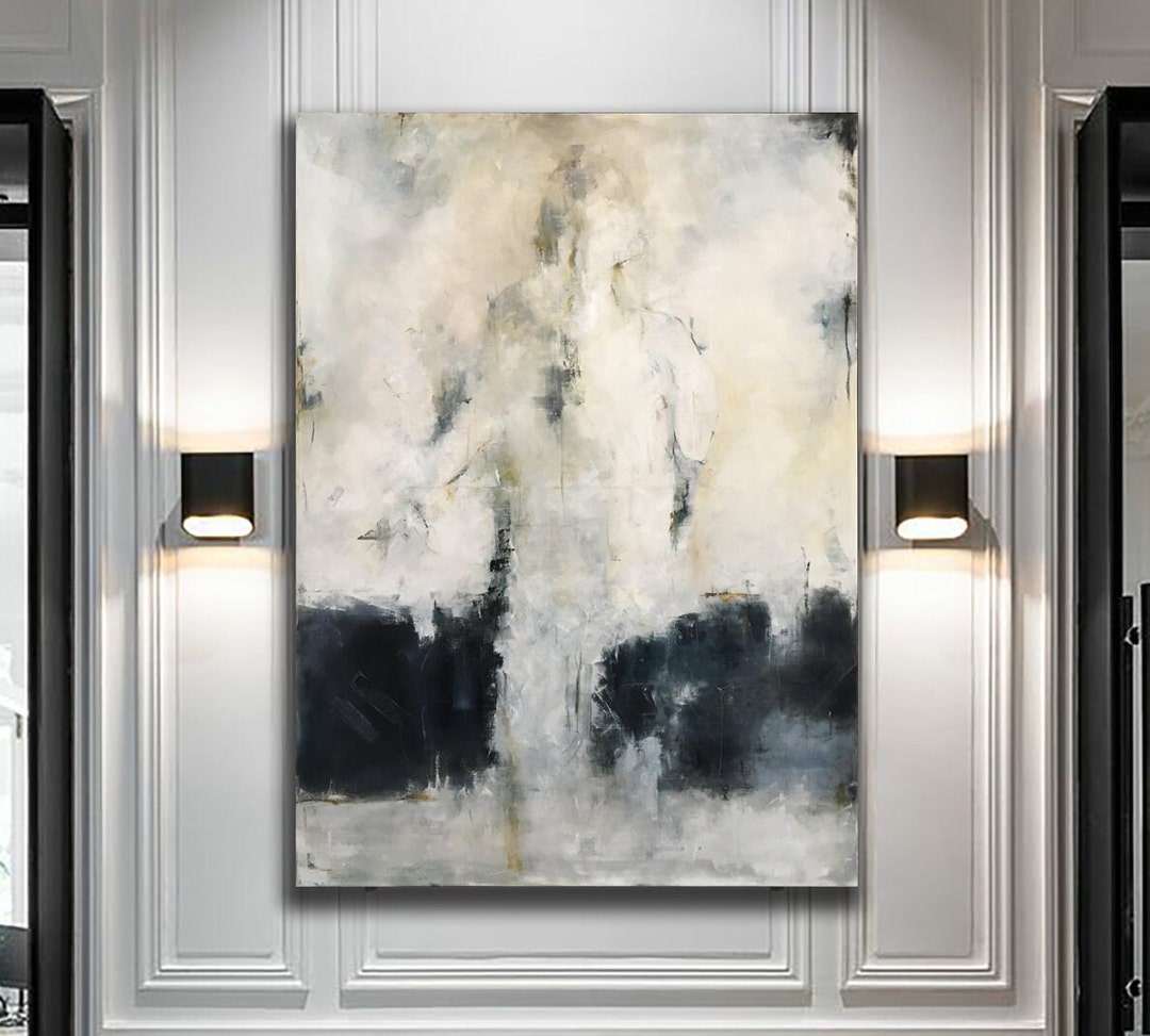 Contemporary Abstract Oil Painting, Office Modern Painting, Office Wall ...