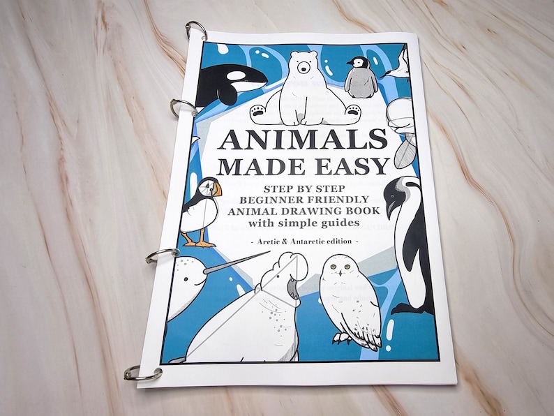 Arctic Animals Drawing Guide: Step-by-step Tutorials (PDF Pattern) - Etsy