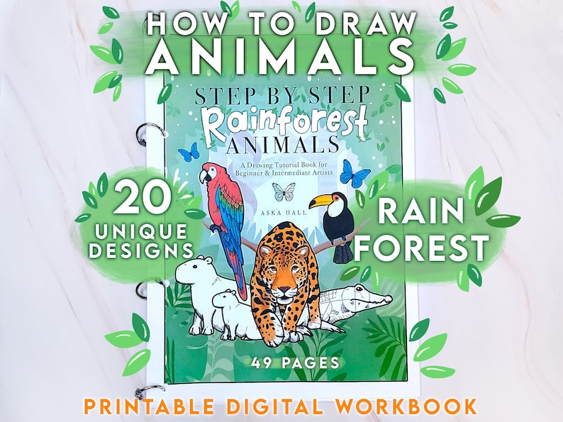 How to Draw Animals : Rainforest Edition | A Printable Drawing Tutorial ...