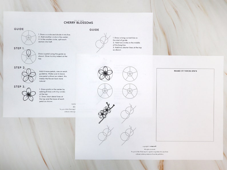 How to Draw Flowers Vol 2, Step-by-step Drawing Tutorials With Written ...