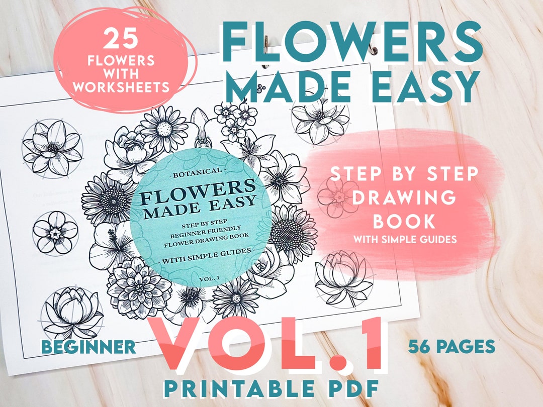 How to Draw Flowers, 25 Step-by-step Drawing Tutorials With Written Guides | Beginner and ...