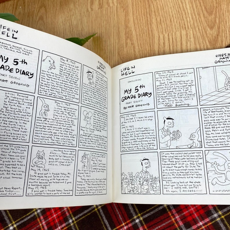 School is Hell Cartoon Book by Matt Groening 1987 - Etsy