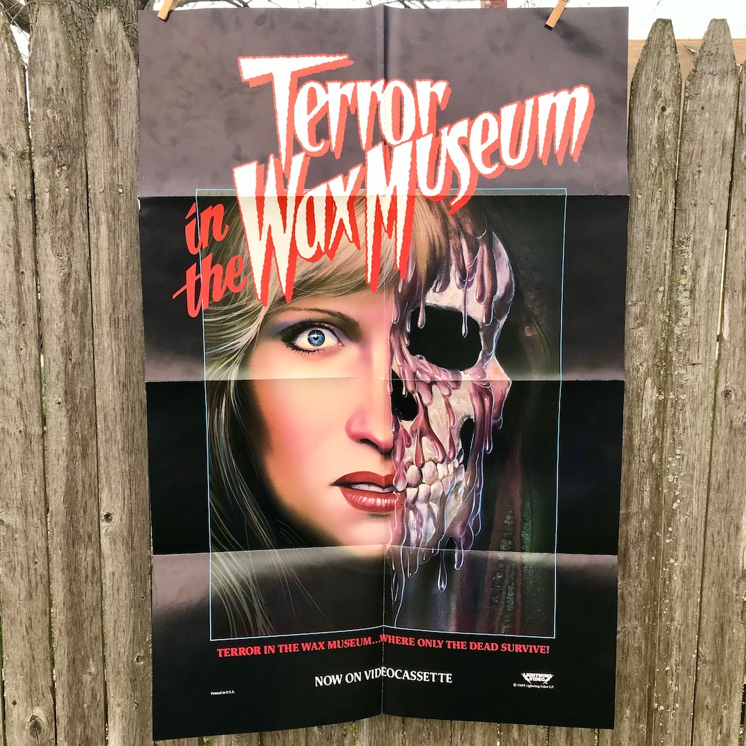 Vintage 1980s Horror Movie Poster Terror in the Wax Museum B Movie 1985 ...