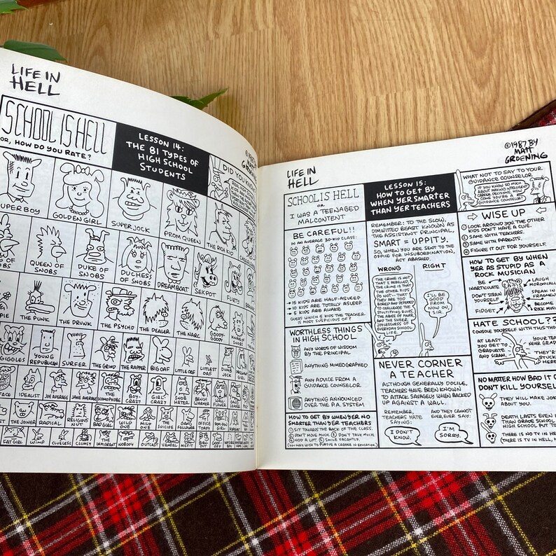 School is Hell Cartoon Book by Matt Groening 1987 - Etsy