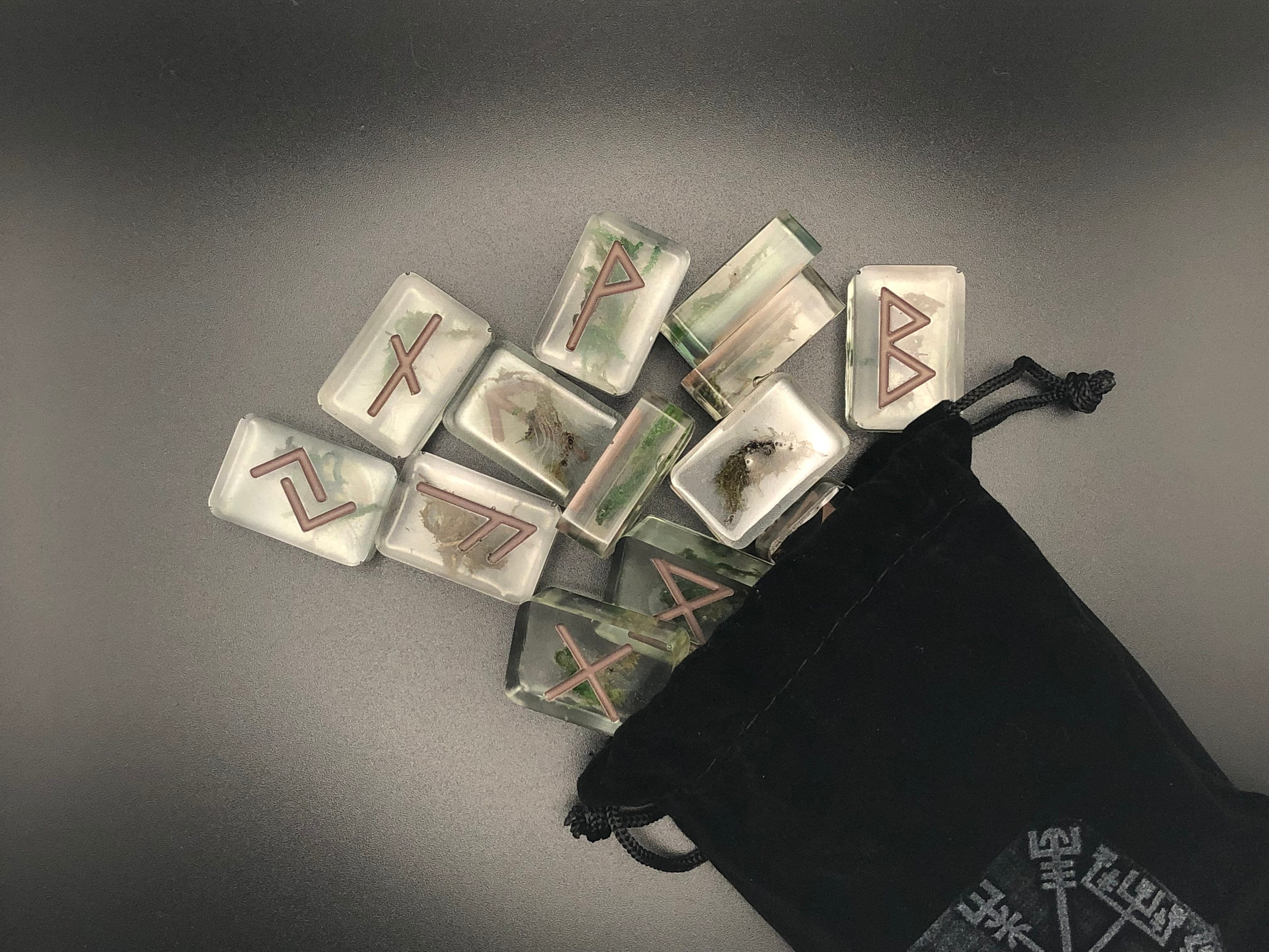 Elder Futhark Resin Runes: Forest of the Fae Set Imperfect Art - Etsy