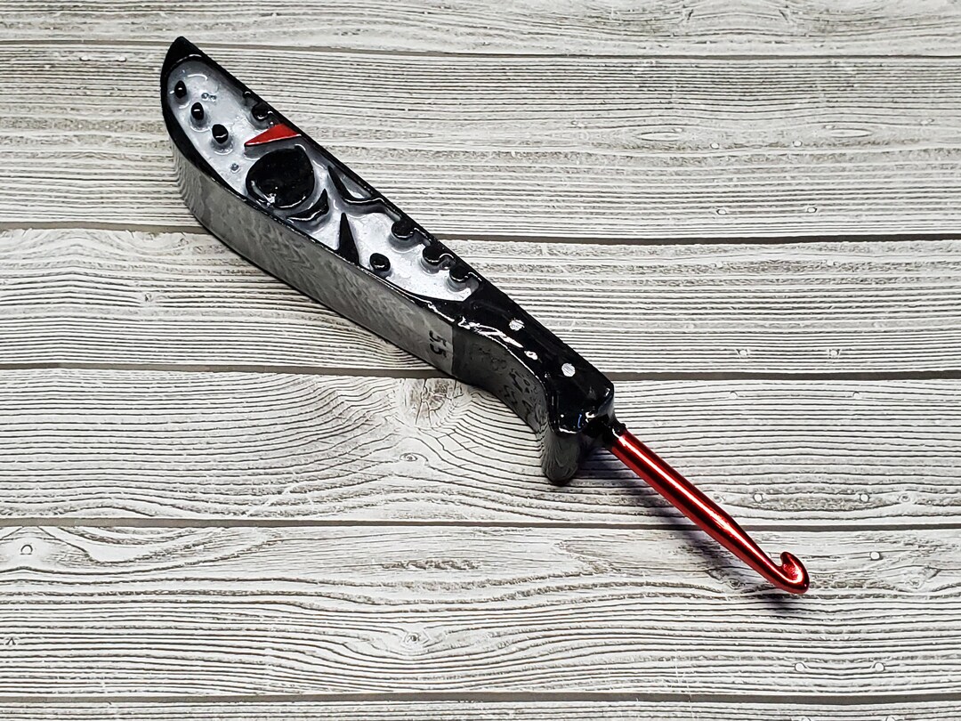 Ergonomic Crochet Hook, Jason Crochet Hook, Horror Hook, Friday the ...