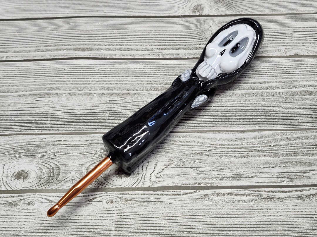 Ergonomic Crochet Hook, Grim Reaper Crochet Hook, Nerdy Crochet Hook ...