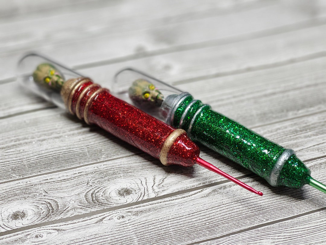 Hand Painted Alien Crochet Hook: Ergonomic Resin Handle - Etsy