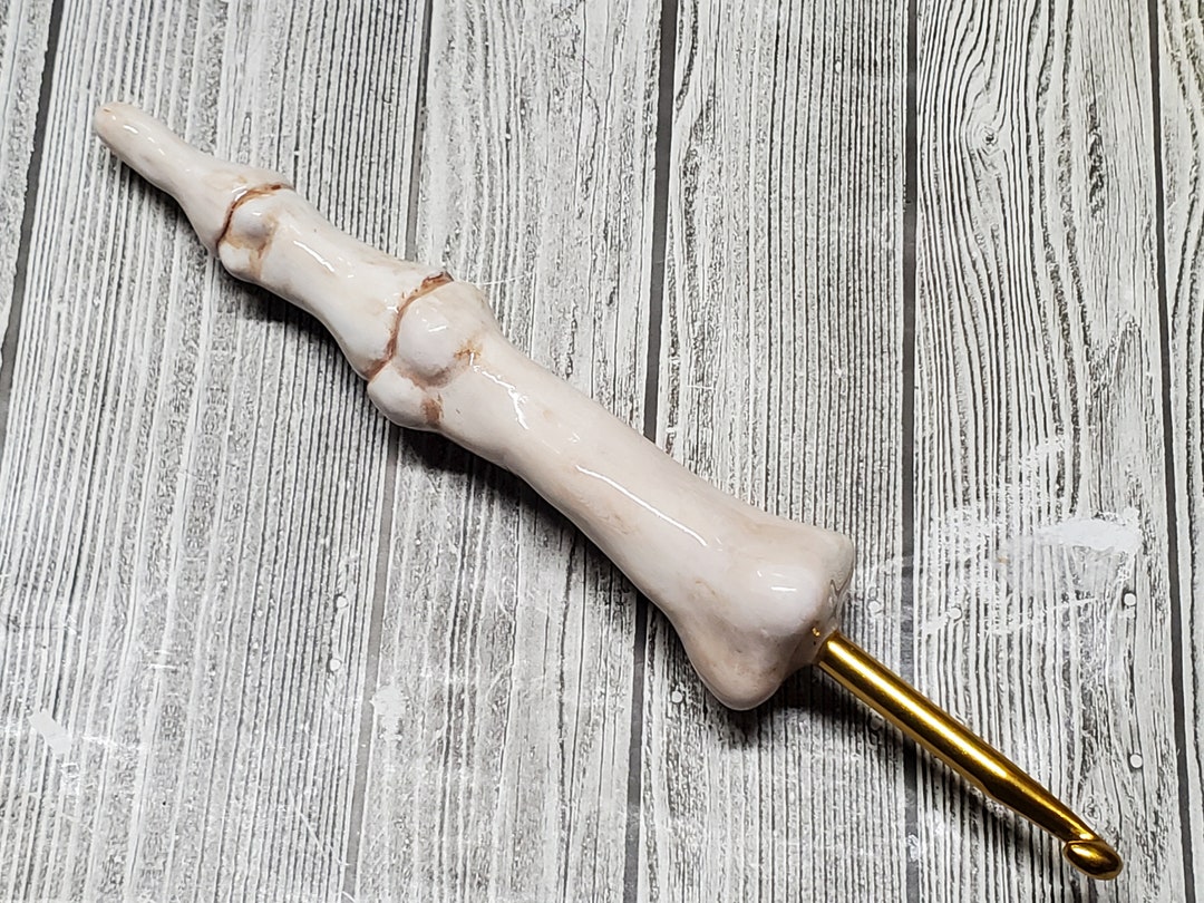 Ergonomic Crochet Hook, Skeleton Crochet Hook, Nerdy Crochet Hook ...