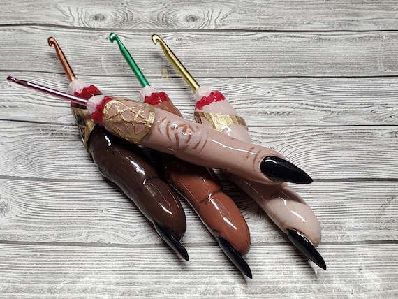 Ergonomic Crochet Hook Witch Crochet Hook Halloween Crochet - Etsy
