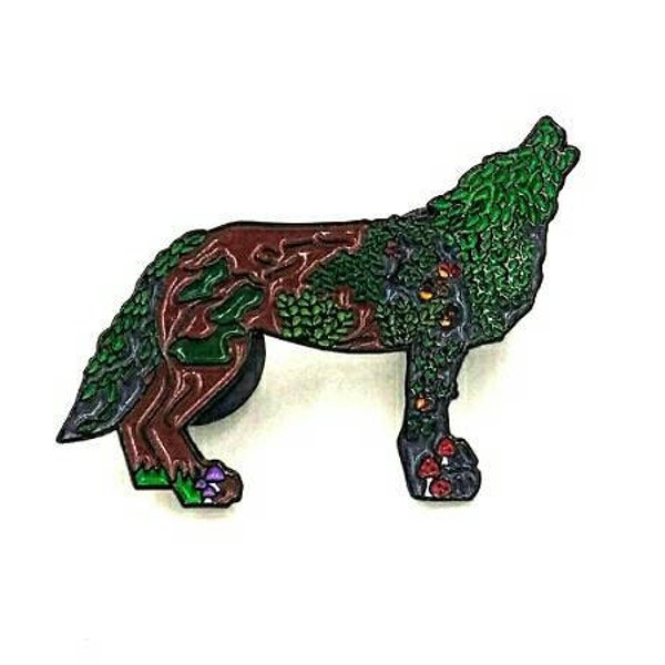 Wolf Pin - Etsy