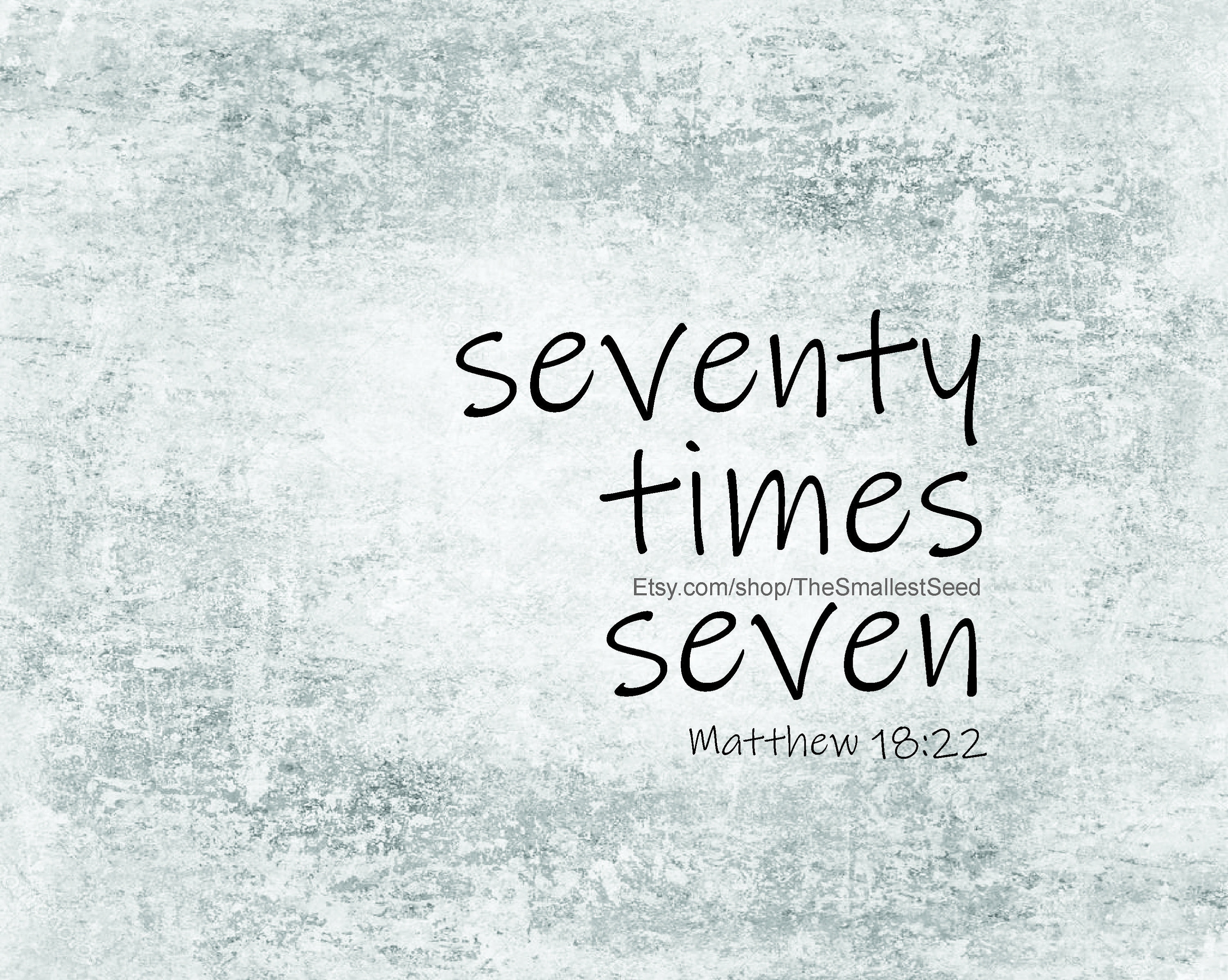 Bible Verses Scripture Art Printable Seventy times seven | Etsy