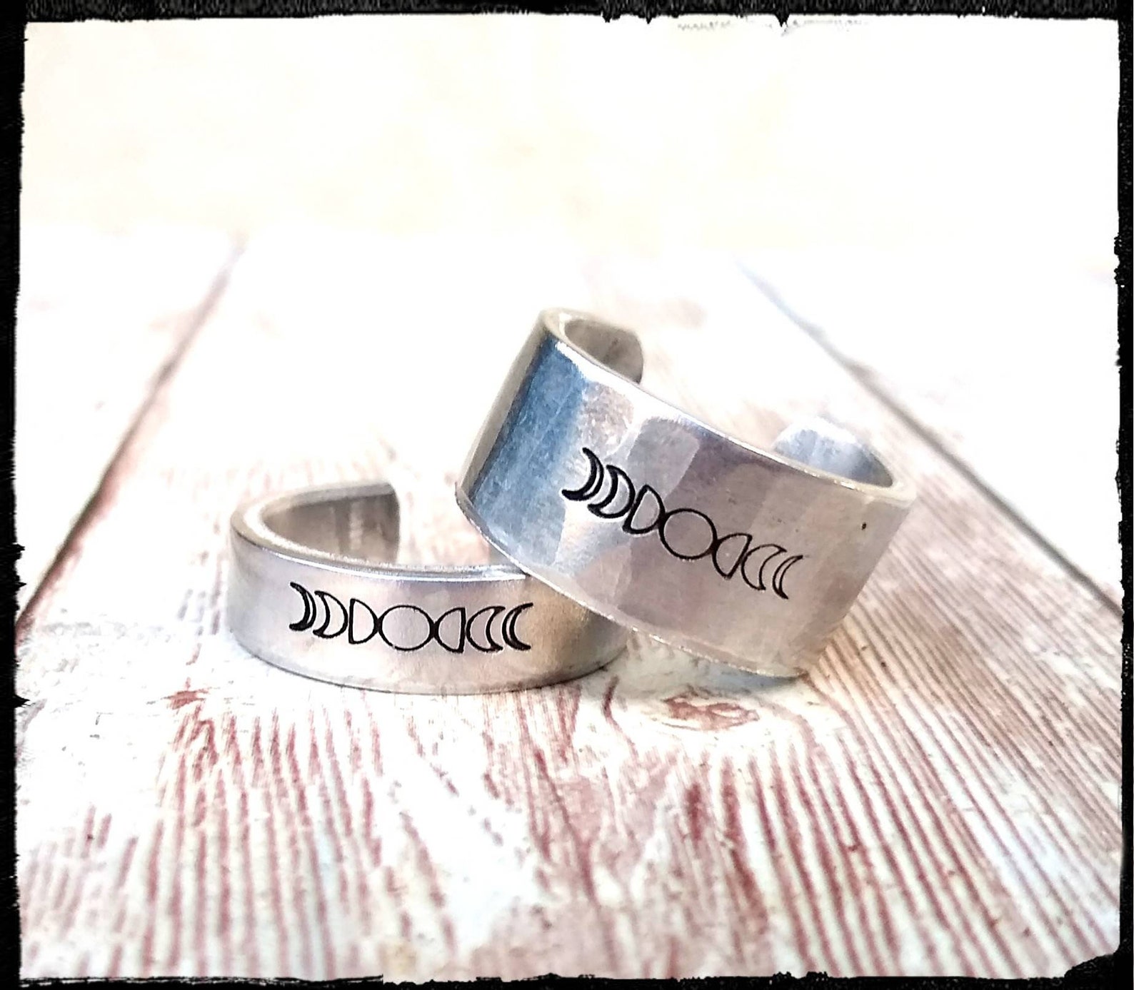 Patterned Cuff Rings Quote Rings Customize/personalize - Etsy