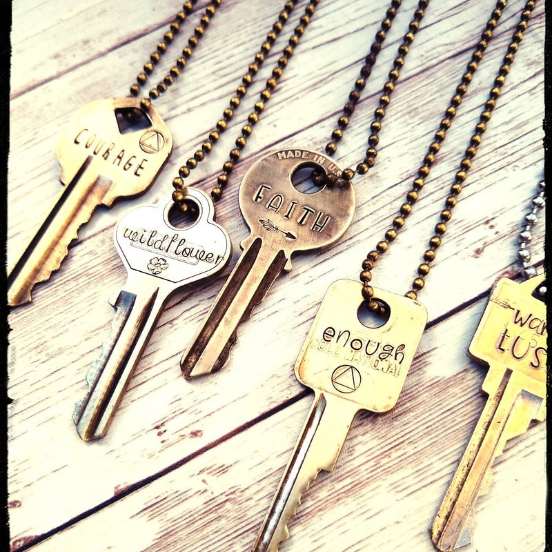 Key Necklace - Etsy